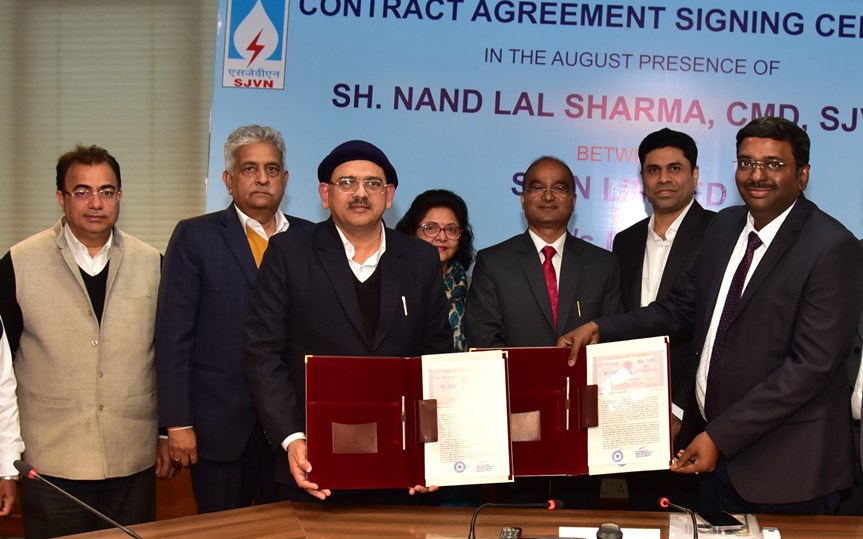 SJVN Signs EPC Contract Agreement For Sunni Dam Hydropower Project SJVN Signs EPC Contract Agreement For Sunni Dam Hydropower Project